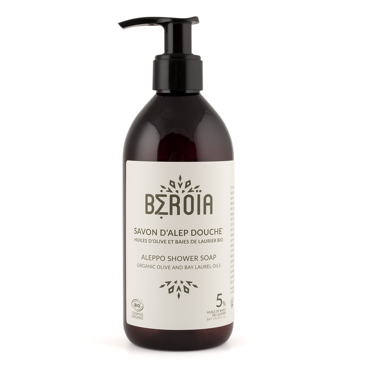 Savon d’Alep douche 5 % HBL* COSMOS ORGANIC – 300ml – Beroia